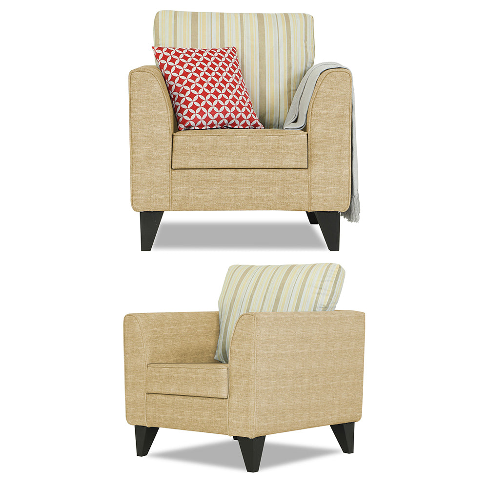 Adorn India Lawson Stripes (3 Years Warranty) 3+1+1 5 Seater Sofa Set