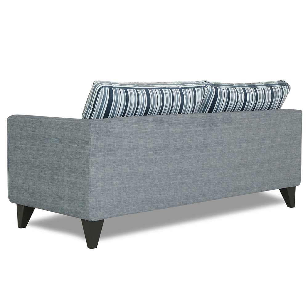 Adorn India Lawson Stripes (3 Years Warranty) 3 Seater Sofa (Grey) Mod
